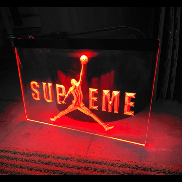 Other | Supreme Jumpman Led Neon Light Sign 8x12 | Poshmark